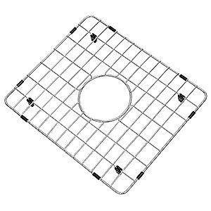 Zeesink Sink Protectors for Kitchen Sink,Sink Grid 14 15/16" X 13",Sink Bottom Grid,Stainless Steel Sink Protector,Sink Grate with Center Hole
