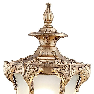 MODEBHD Waterproof European Victoria Decoration Glass Lantern Outdoor Pillar Lamp Column Light Table Lamp Lawn Garden Lights Aluminum Street Post Light Courtyard Garden Terrace E27 Pillar Lights