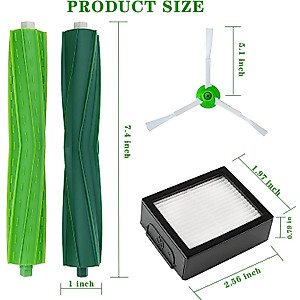 Replacement Parts Roller Brushes Set Compatible for IRobot Roomba I E J Series, i7 i7+ i3 i3+ i4 i6 i6+ i8 i8+Plus E5 E6 E7 j7 j7Plus Vacuum Cleaner Replacement Accessory