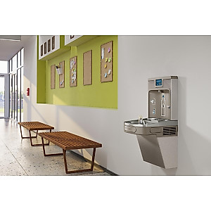 Elkay LZS8WSLK EZH2O Bottle Filling Station with Single ADA Cooler, Filtered, 8 GPH, Light Gray, Commercial