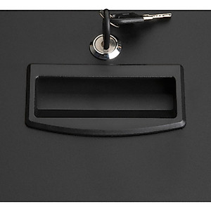 Lorell Standard Lock Mobile File Black 28.35" x 16.54" x 6.50"