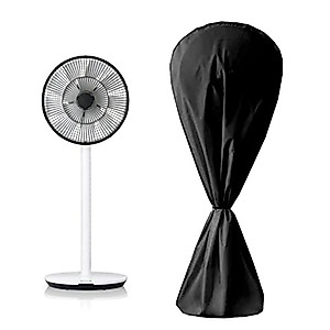 SUNSURE Floor Fans Cover 57x29in Electric Fan Dust Cover Waterproof Dustproof Cover Fans Protection for Floor Pedestal Stand Fans (Black)