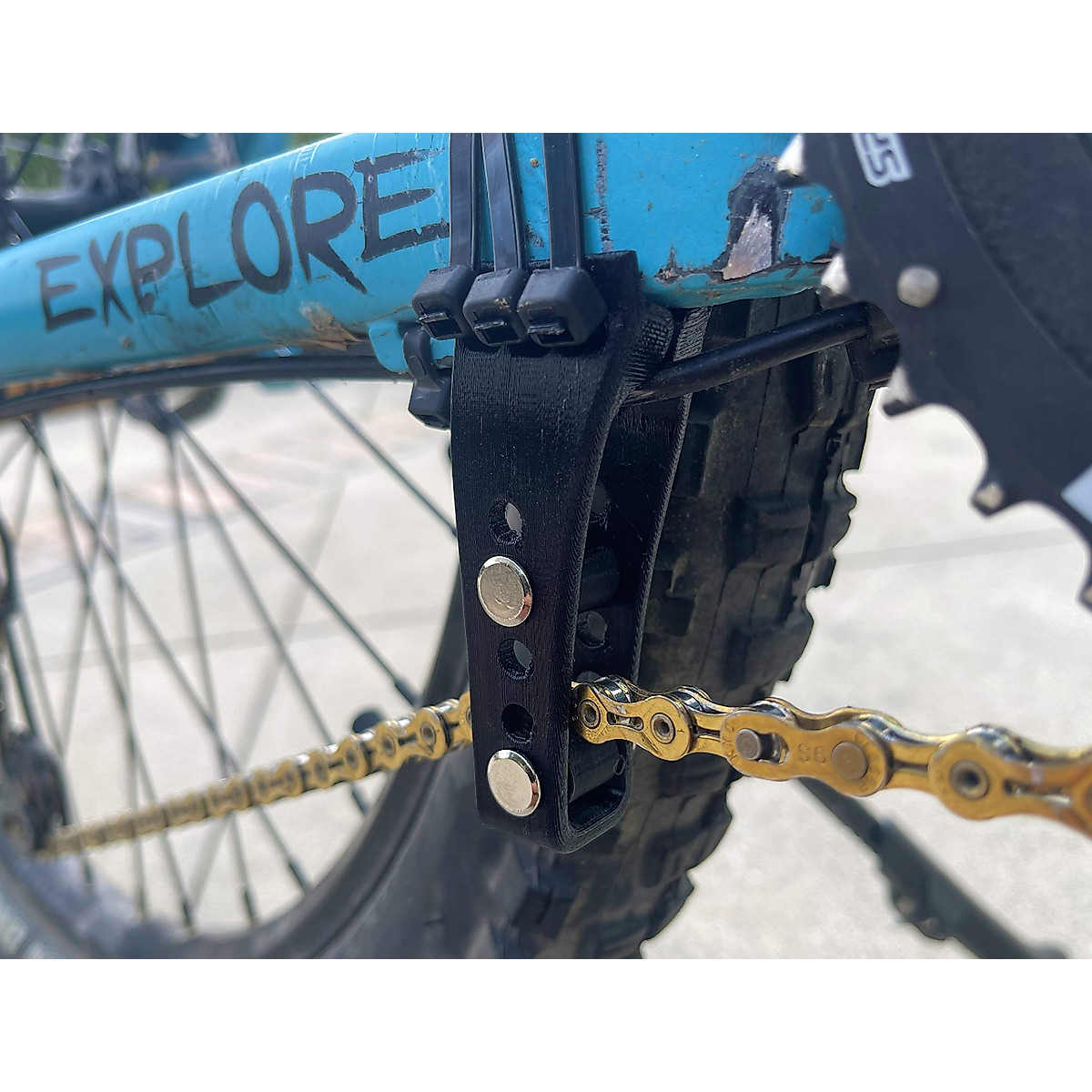 Chain Guide Model 3 for Mountiain Bike Chain Drops 1x 2X 3X Drive Chains Adjustable Height Rotating Wheel Mountain Bike Tensioner Custom IQ Labs