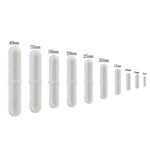 10pcs PTFE Magnetic Stirrer Mixer Stir Bar Spinbar Stirring for Lab Use White Color