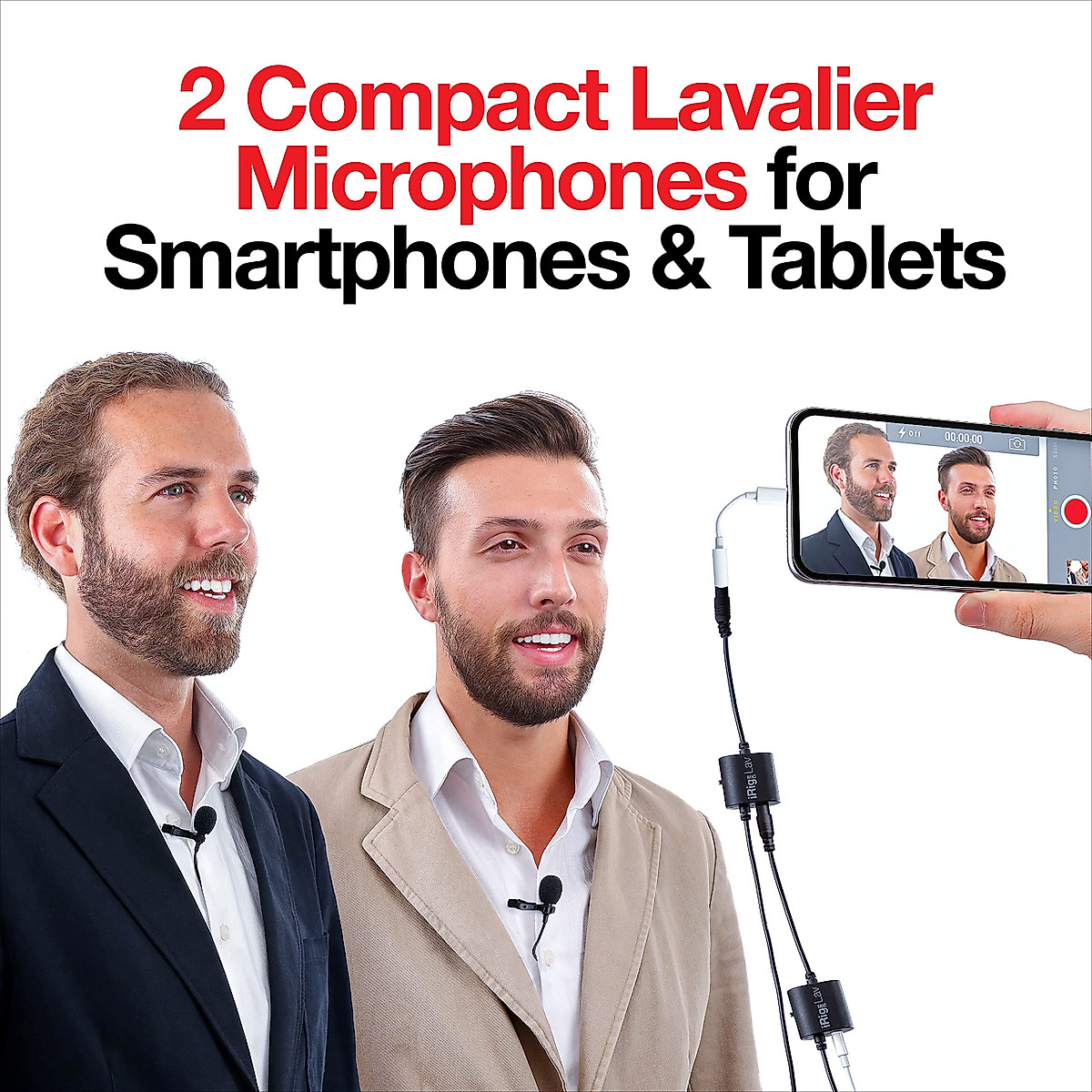 IK Multimedia iRig Mic Lav Compact Lavalier for Smartphones and Tablets (Two-pack)
