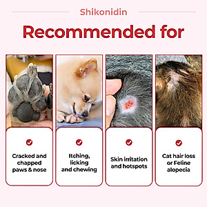 JAYU PET Shikonidin 0.7oz (20g) - Hotspots Itchy Irritated Skin Relief for Dog & Cat, Pet Soothing Cream Lotion for Moisturizing Dry Pad and Sensitive Nose