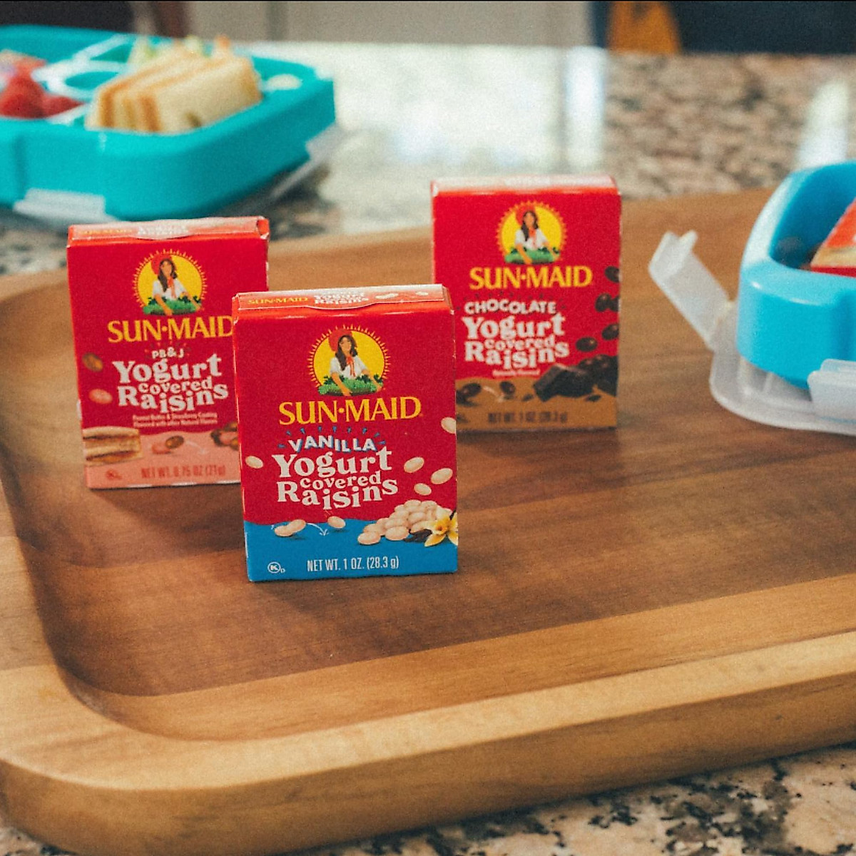 Sun-Maid Vanilla Yogurt Coated Raisins - (6 Pack) 1 oz Snack-Size Box - Yogurt Covered Dried Fruit Snack for Lunches and Snacks