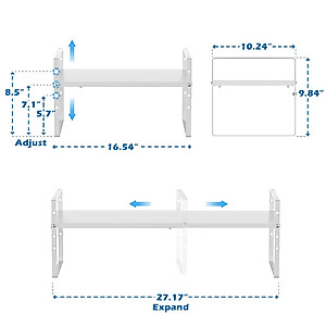 SANNO Pot Lid Organizer Pot Lid Rack Holder Drawer Plate Organizer Expandable Cabinet Shelf Organizer Rack, Large Kitchen Cupboard Organizer