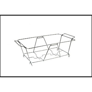 Folding Chafing Food Warmer Wire Rack Chafer Stand Chrome Super Sturdy Foldable Buffet, for use with Disposable Party Accessories