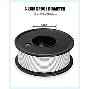 Haosegd 3D Printer Filament PLA 1.75mm 3-D Printing Materials 5 Colors Bundle Print Filiment 1.75 mm White Black Red Blue Purple Dimensional Accuracy ±0.02mm Fillament Spool Vacuum Packaging 250G X 5