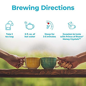 Prince of Peace Organic Black Tea, 2 Pack - 100 Tea Bags Each – 100% Organic Black Tea – Unsweetened Black Tea – Lower Caffeine Alternative to Coffee – Herbal Health Benefits