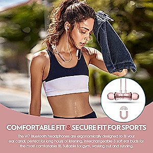 KLOKOL Bluetooth Headphones Neckband 20Hrs Playtime V5.0 Wireless Headset Sport Noise Cancelling Earbuds w/Mic for Gym Running Compatible with iPhone Samsung Android