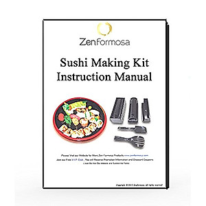 Zen Formosa Sushi Making Kit, Premium Design for Beginner with Step-By-Step Picture Instruction