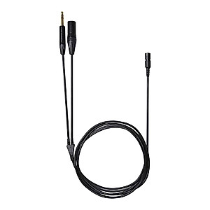 Shure BCASCA-NXLR3QI Detachable Cable with Neutrik 3 Pin XLR Male Connector and 1/4'' Stereo Plug