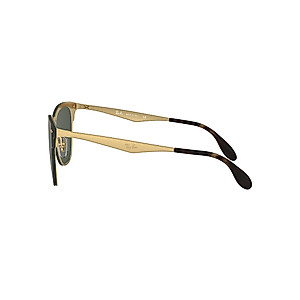 Ray-Ban RB3576N Blaze Clubmaster Square Sunglasses, Brushed Gold/Dark Green, 47 mm
