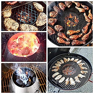 Uniflasy BBQ Whirlpool for Weber Kettle 22, 26.75 Inches WSM Weber Smokey Mountain Charcoal Briquet Holders, Big Green Egg, Medium Kamado, BBQ Cone, BBQ Kettle Charcoal Grill Accessories