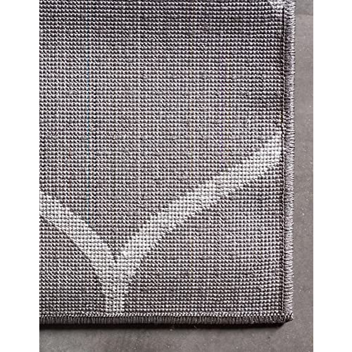 Unique Loom Trellis Frieze Collection Area Rug - Rounded (5' 1" x 8', Dark Gray/ Ivory)