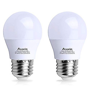 Acaxin LED Refrigerator Light Bulb 4W 40Watt Equivalent, Waterproof Fridge Light Bulb Replacement for Frigidaire, Freezer Light Bulb IP54, 120V E26 Daylight White 5000K 400 Lumen, A15 Appliance Bulb