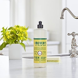 MRS. MEYER'S CLEAN DAY Liquid Dish Soap, Biodegradable Formula, Honeysuckle, 16 fl. oz