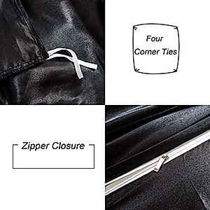 HOdo Home Satin Duvet Cover Twin Size, 3 Piece Silk Like Comforter Cover, Ultra Soft and Breathable Bedding Set with Zipper Closure & Corner Ties