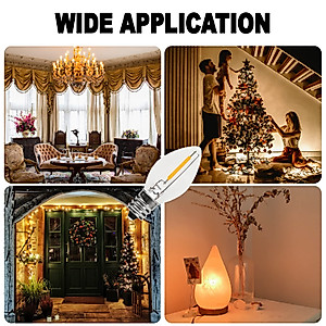 YIMILITE C7 0.6W 2700K Featuring Standard E12 LED Bulb Candelabra Base Replacement Night Light 6 Pack