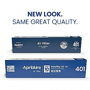 AprilAire 401 Replacement Furnace Filter for AprilAire 2400, Space-Gard 2400 Whole-House Air Purifiers - MERV 10, 16x25x6 Air Filter (Pack of 1)