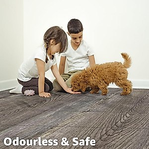 Art3d Peel and Stick Vinyl Floor Tiles 30-Pack 12 x 12 inch, Self Adhesive Waterproof Flooring Wood Planks for Kitchen, Dining Room, Bedrooms, Cover 30 Sq. Ft, Dark Brown Oak