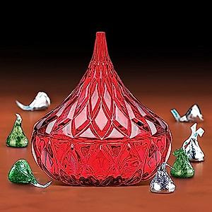 Godinger Red Crystal Hersheys Kiss Candy Dish