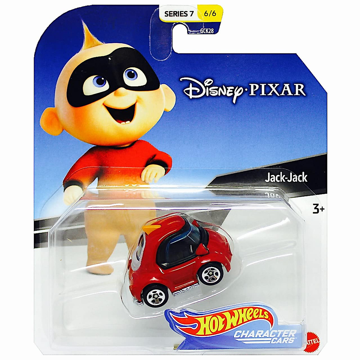 Disney Hot Wheels Character Cars Set - Bundle with 3 Hot Wheels Toy Cars Featuring Captain Hook, Wreck-It Ralph, and Jack Jack Plus Jake and The Neverland Pirates Stickers (Hot Wheels Toys)