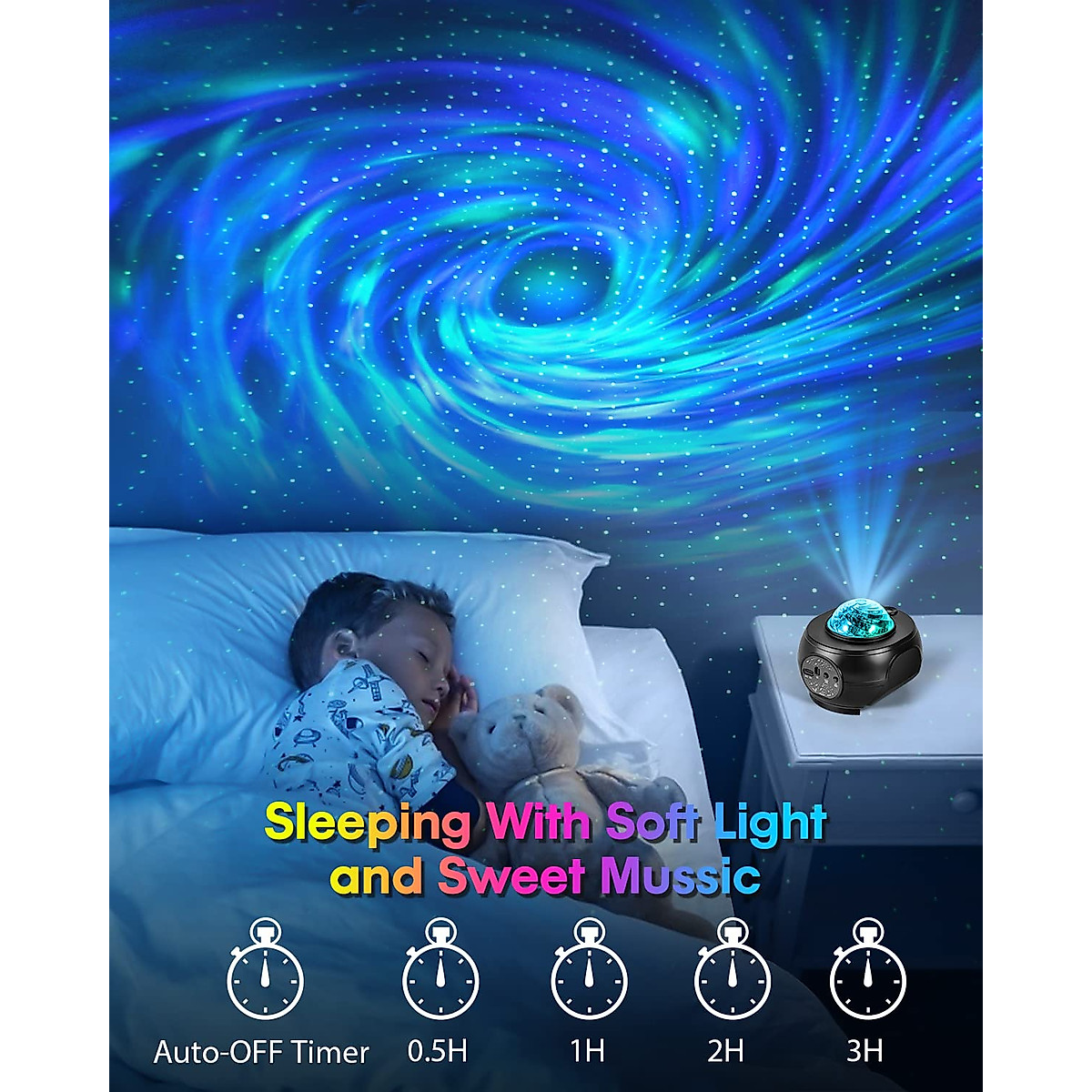 Star Projector Galaxy Projector, Happy Birthday Decorations Gift Night Light with Remote Nebula Starry Light Projector Twinkling Ceiling Stars Projection for Home Gaming Bedroom Kids Room Decor Light