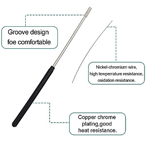 Baluue 24pcs Reusable Inoculating Loop Nichrome Tip Microbiology Inoculation Rod Wire Needle Tips Inoculation Loop for Tissue Culture Laboratory Tool Mycology Supplies Nutrient Agar
