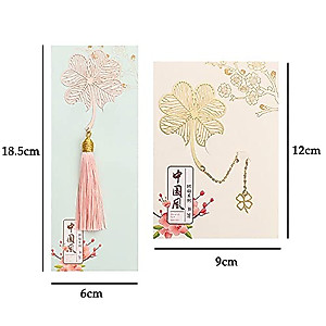 maxgoods Chinese Style New Tassel Rose Gold Stationery Apricot Leaf(5)