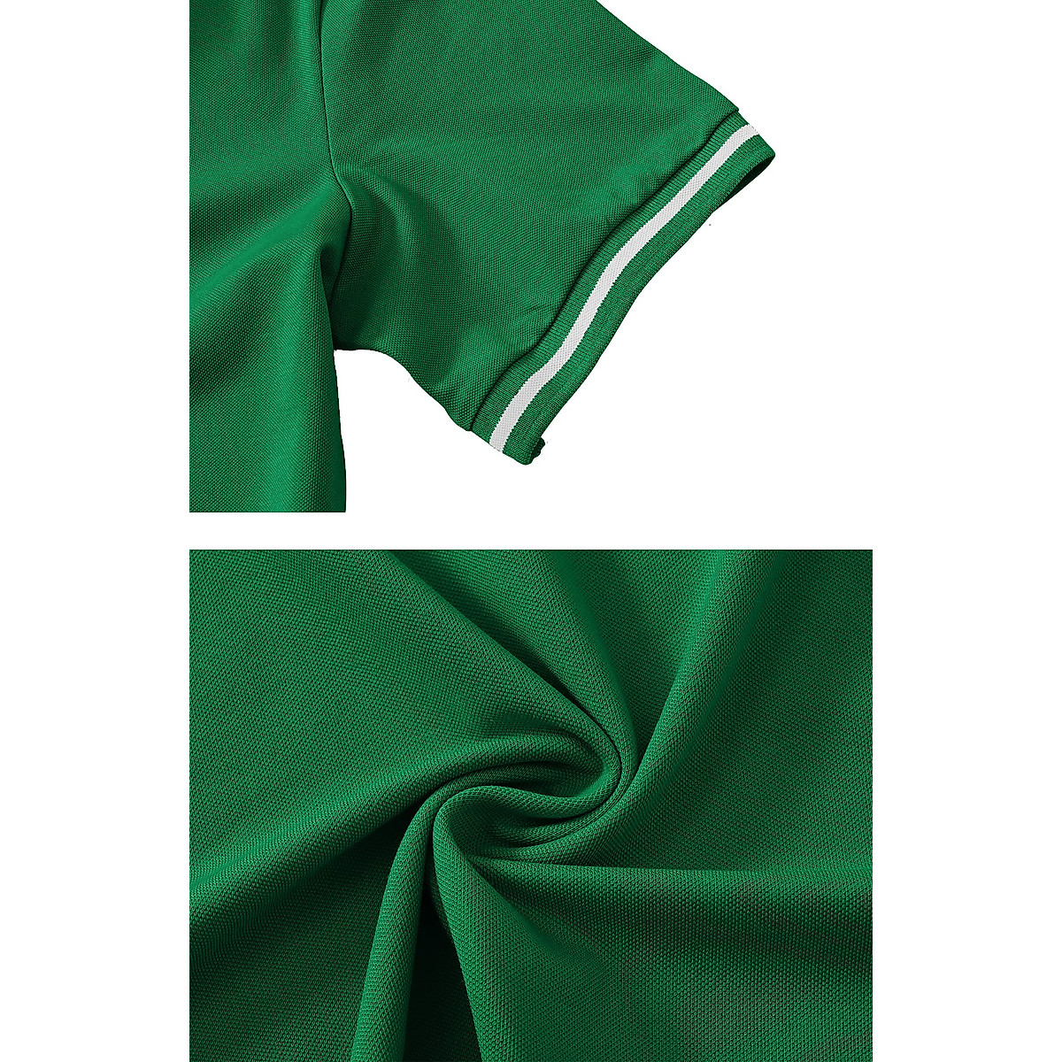 YSENTO Women Tennis Dress Polo Shirts Short Sleeve UPF 50+ Activewear Athletic Golf Dresses Green Size L