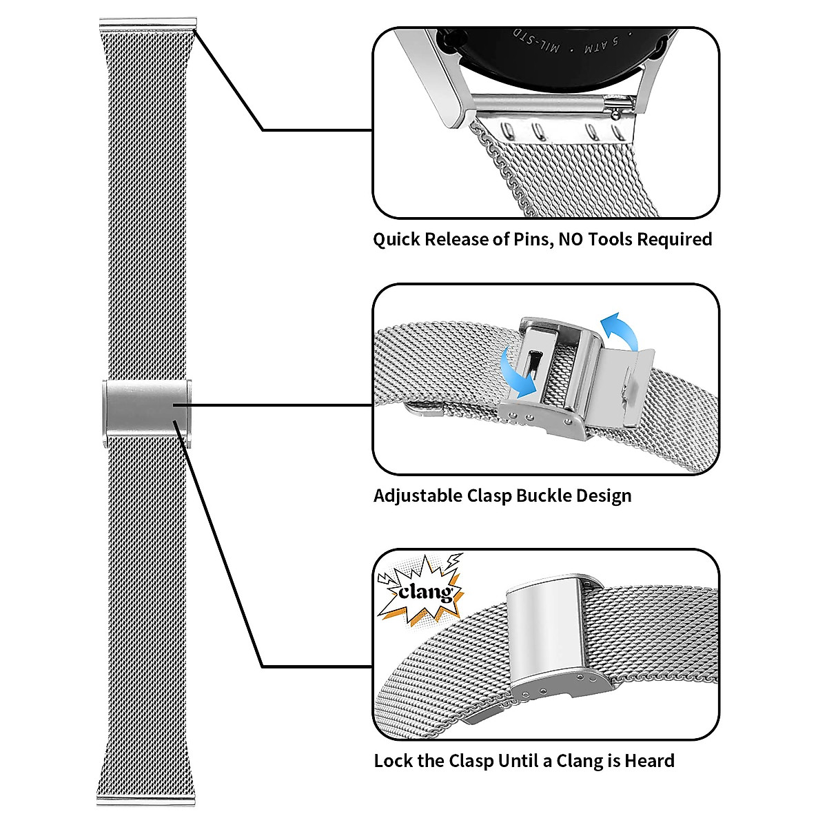 JOYOZY Bands Compatible with Samsung Galaxy Watch 4 40mm with Screen Protector Case,20mm Quick Release Watch Band Stainless Steel Strap & Diamond Bezel Case Cover for Galaxy Watch 4
