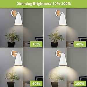 haultop Wooden Battery Operated Wall Sconce with Remote, White Wall Sconces Set of Two, Battery Operated Wall Sconces Set of Two Non Hardwired, Indoor Battery Sconces for Gallery, Bedroom, Corridor