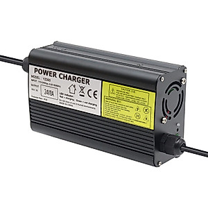 24V 8A Lead Acid Battery Charger with 3-Pin XLR Connector for Jazzy 1450, invacare tdx 3, Invacare Pronto M51, Sunrise Medical, Quickie, Drive Medical Power Supply