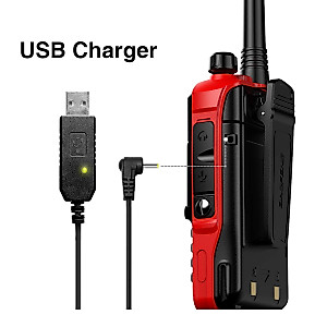Baofeng UV-5R Upgraded Ham Radio Handheld Two Way Radio UV-S9 Plus 8W Long Range UV5R Portable Rechargeable Walkie Talkie with USB Charger Cable
