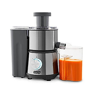 Dash Compact Centrifugal Juicer, Press Juicing Machine, 2-Speed, 2" Wide Feed Chute for Whole Fruit Vegetable, Anti-drip, Stainless Steel Sieve - Cool Grey