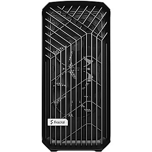 Fractal Design Torrent Black - Light Tint Tempered Glass Side Panel - Open Grille for Maximum air Intake - Two 180mm PWM and Three 140mm Fans Included - Type C - ATX Airflow Mid Tower PC Gaming Case