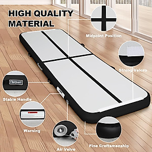 FBSPORT Inflatable Air Gymnastics Mat Training Mats 4/8 inches Thickness Gymnastics Tracks for Home Use/Training/Cheerleading/Yoga/Water with Pump