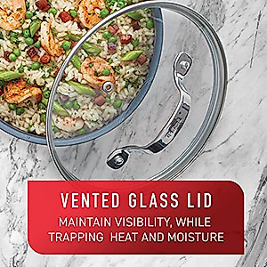 T-fal Platinum Nonstick Cookware Set 12 Piece Induction Pots and Pans, Dishwasher Safe Slate