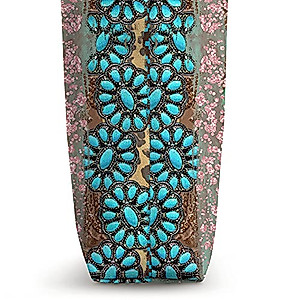 Western Aesthetic, Country Ranch, Floral, Cactus, Turquoise Tote Bag