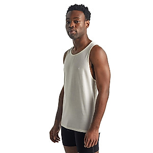 Icebreaker Merino Anatomica Tank Tops for Men, Merino Wool Base Layer - Soft, Stretchy Sleeveless Shirts for Men - Durable Tank Top Undershirt for Daily Wear, Outdoor Activities - Snow, Large