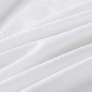 Softta Boho King Size White Lace Bedding Collection Ruffled Vintage 3pc Duvet Cover Set 100% Wahed Cotton Princess Grils Bedding Sets