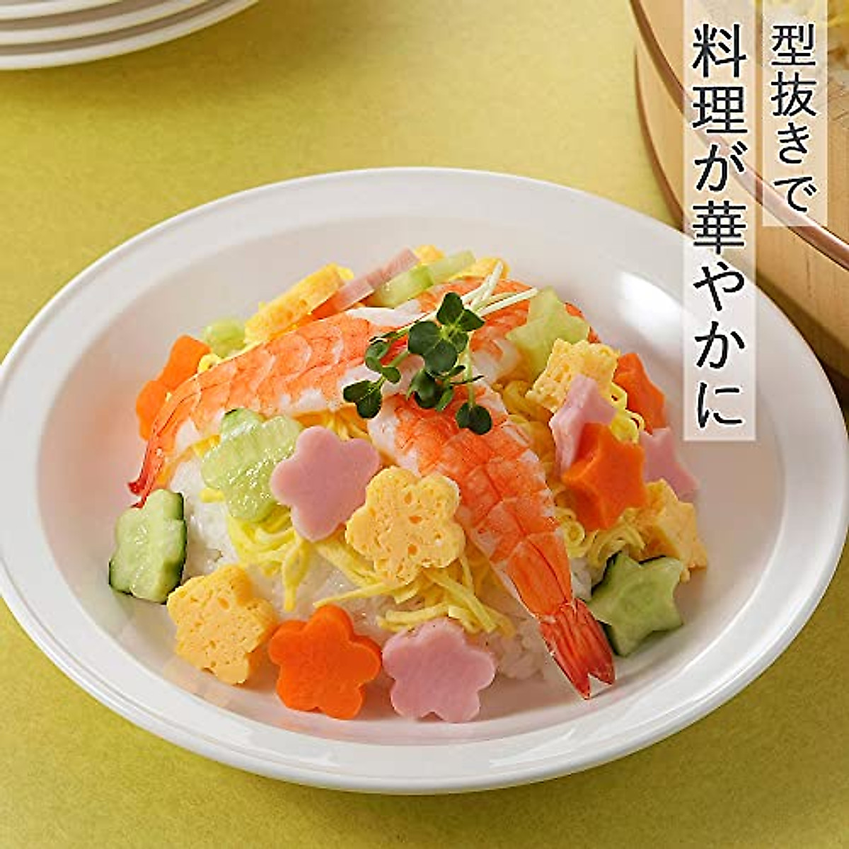 Simomurakihan Cookies & Vegetable Cutters 4pcs (Flowers, Stars, Hearts, Bear) 20830