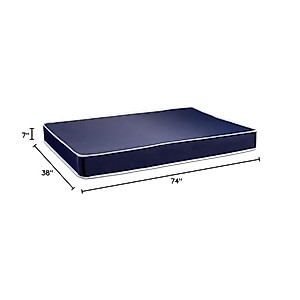 Mayton, 7-Inch Medium Firm Water Resistance Nylon Vinyl Foam Mattress, Noiseless, Soft Cloud Feeling, Body Heat Reflection, Good for Hospital and Camp, Twin