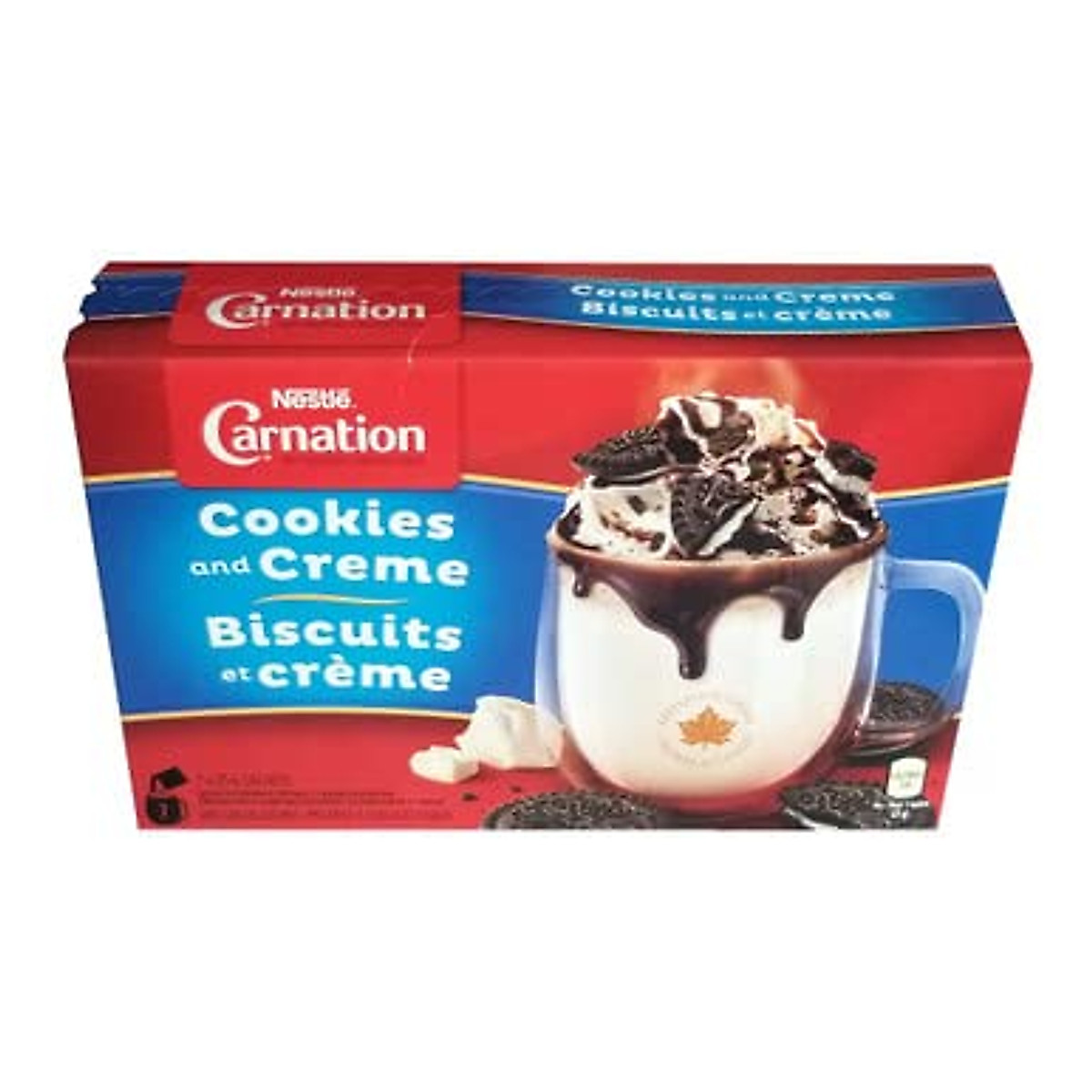 Nestle Carnation Cookies and Creme Hot Chocolate Mix, 7 x 25g/0.9 oz. Sachets (Imported from Canada)