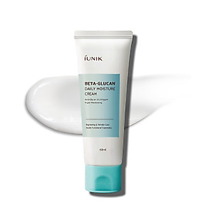 IUNIK Beta-Glucan Vegan Lightweight Non-Sticky Deep Moisture Watery Cream Lotion Daily Moisturizer Quick Absorption Dry Mature Sensitive Fine lines Skin Naturally-Derived Centella Vitamin Korean