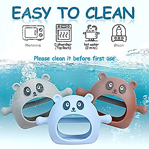 Mytium Teething Toys,3PCS Silicone Baby Teether Toy for 3+ Months Infants Baby Easy to Hold Mitten Teether for Baby Chew Toys and Sucking Needs