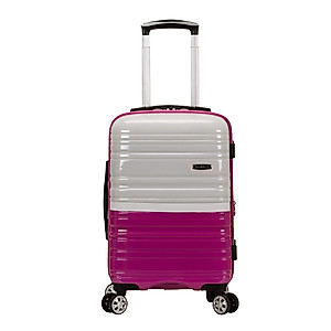 Rockland Melbourne Hardside Expandable Spinner Wheel Luggage, Two Tone White, 2-Piece Set (20/28)